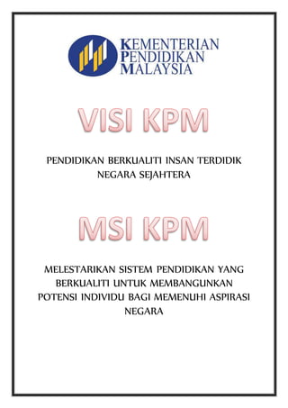 Visi dan misi kpm | DOCX