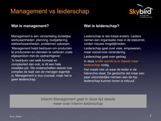Visie op interim management en leiderschap | PPT