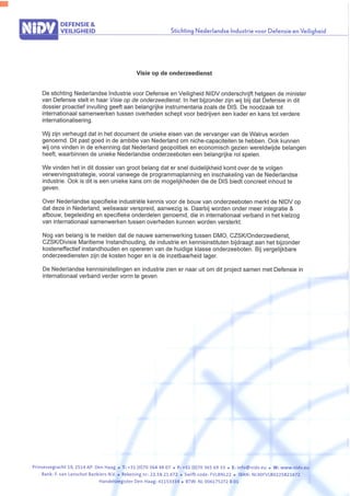 NIDV-standpunt op "Visie op de onderzeedienst" | PDF