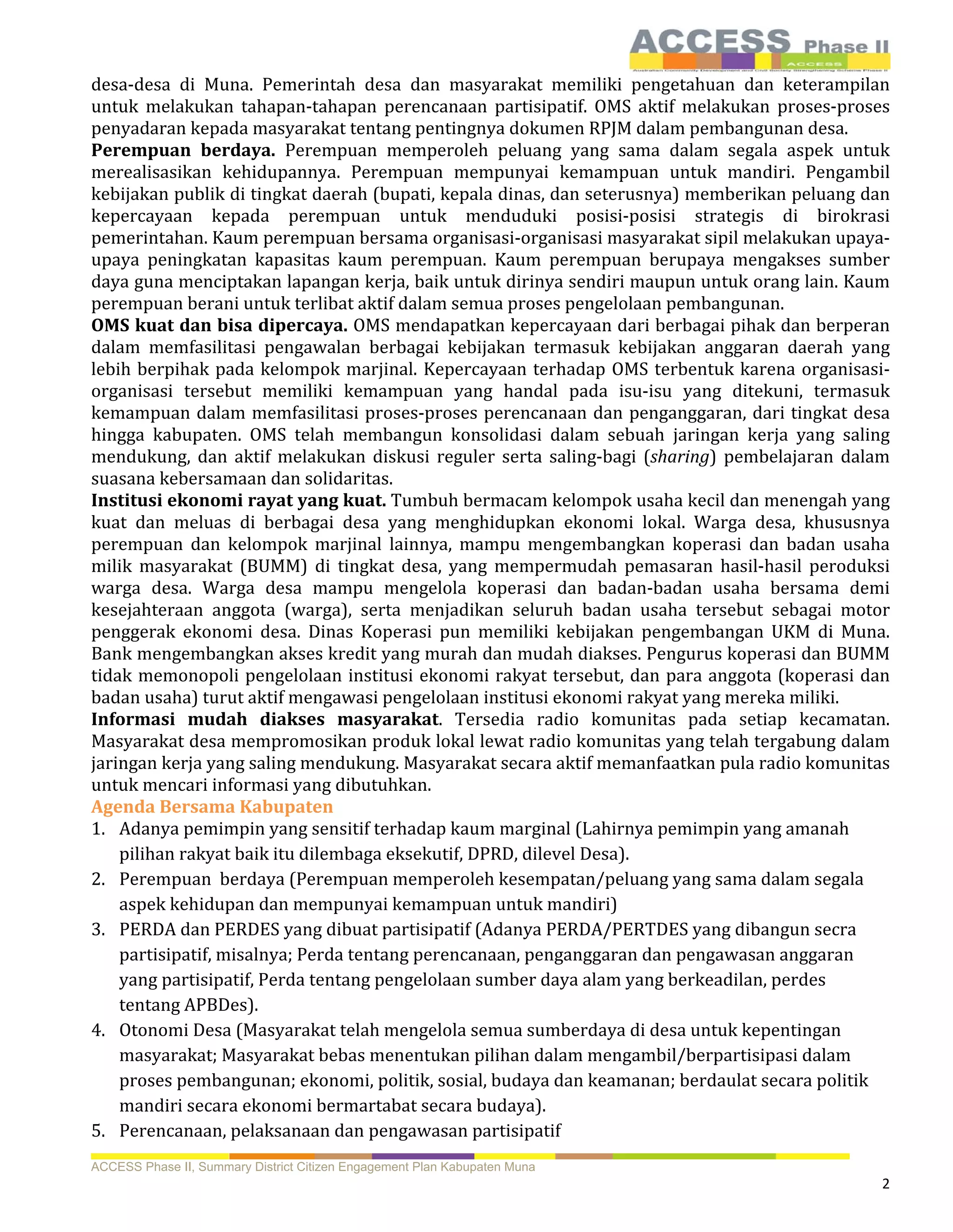 Visi kabupaten muna | PDF