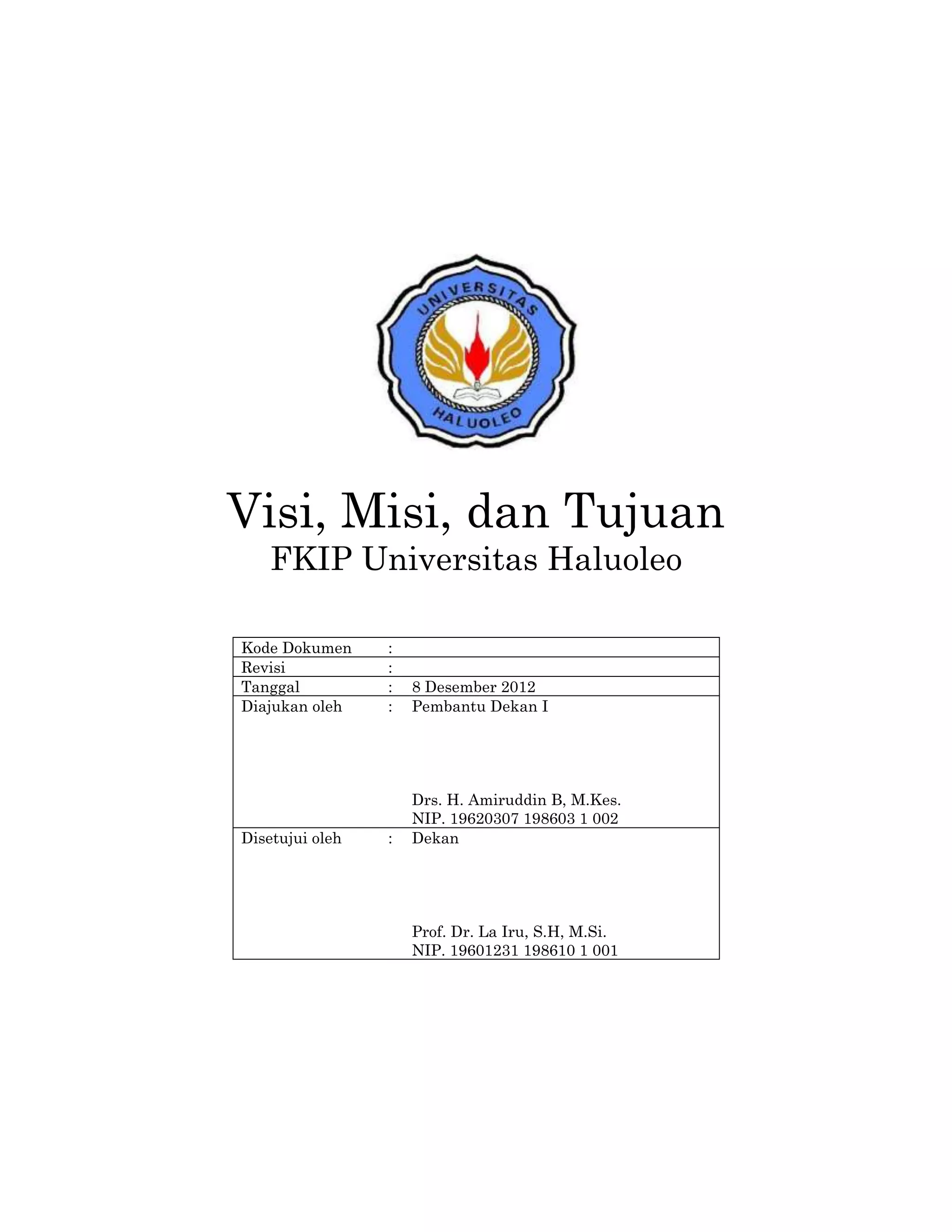 Visi misi | DOCX