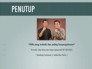 Visi misi | bambang & teddie | apkomindo diy | 2012 2015 | | KEY