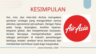 Makna Visi, Misi, Nilai Perusahaan AirAsia | PPTX
