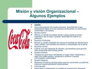 Visión y misión organizacional | PPT