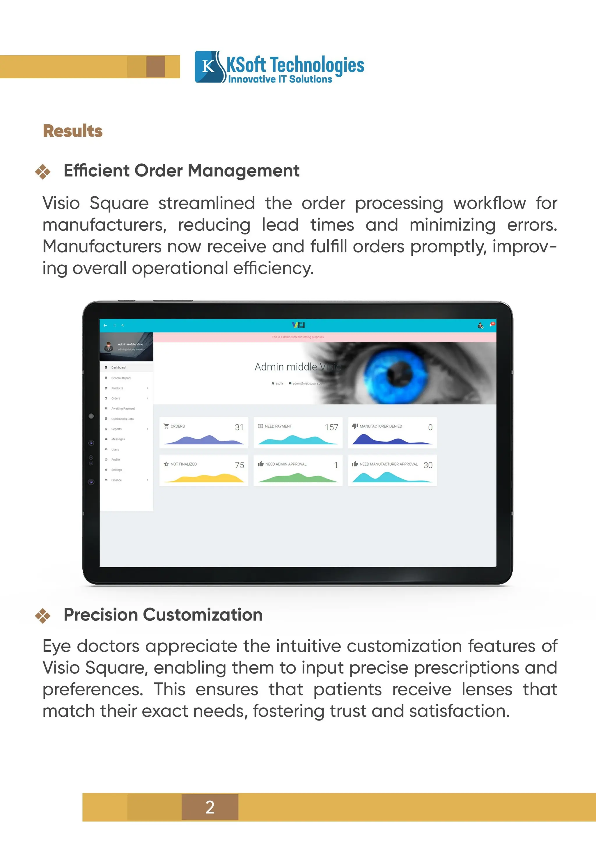 Eye care with Web Application Development with KSoft | PDF