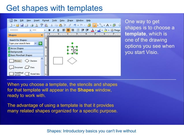 Visio 2007ù Shapes Introductory Basics You Can T Live Without | PPT | 3-D Graphics | Computer ...