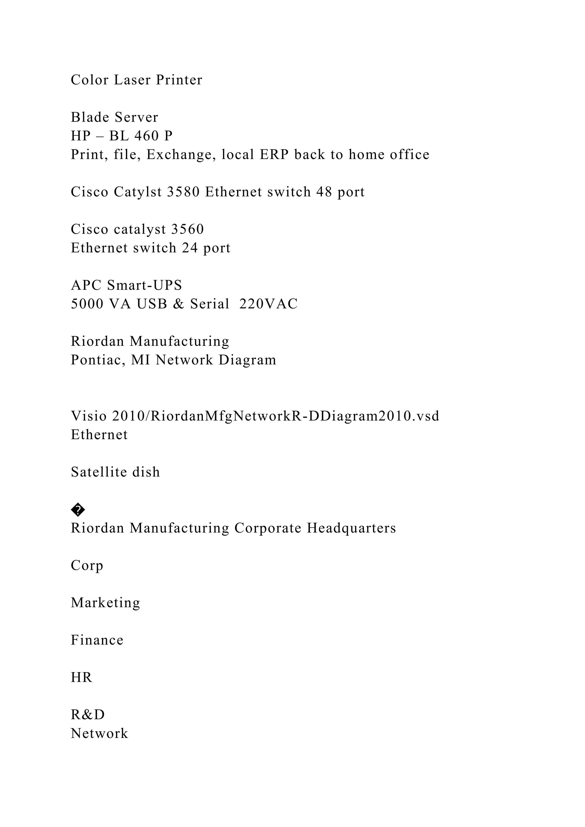 Visio 2010RiordanMfgNetworkAlbanyDiagram.vsdEthernetDisk .docx