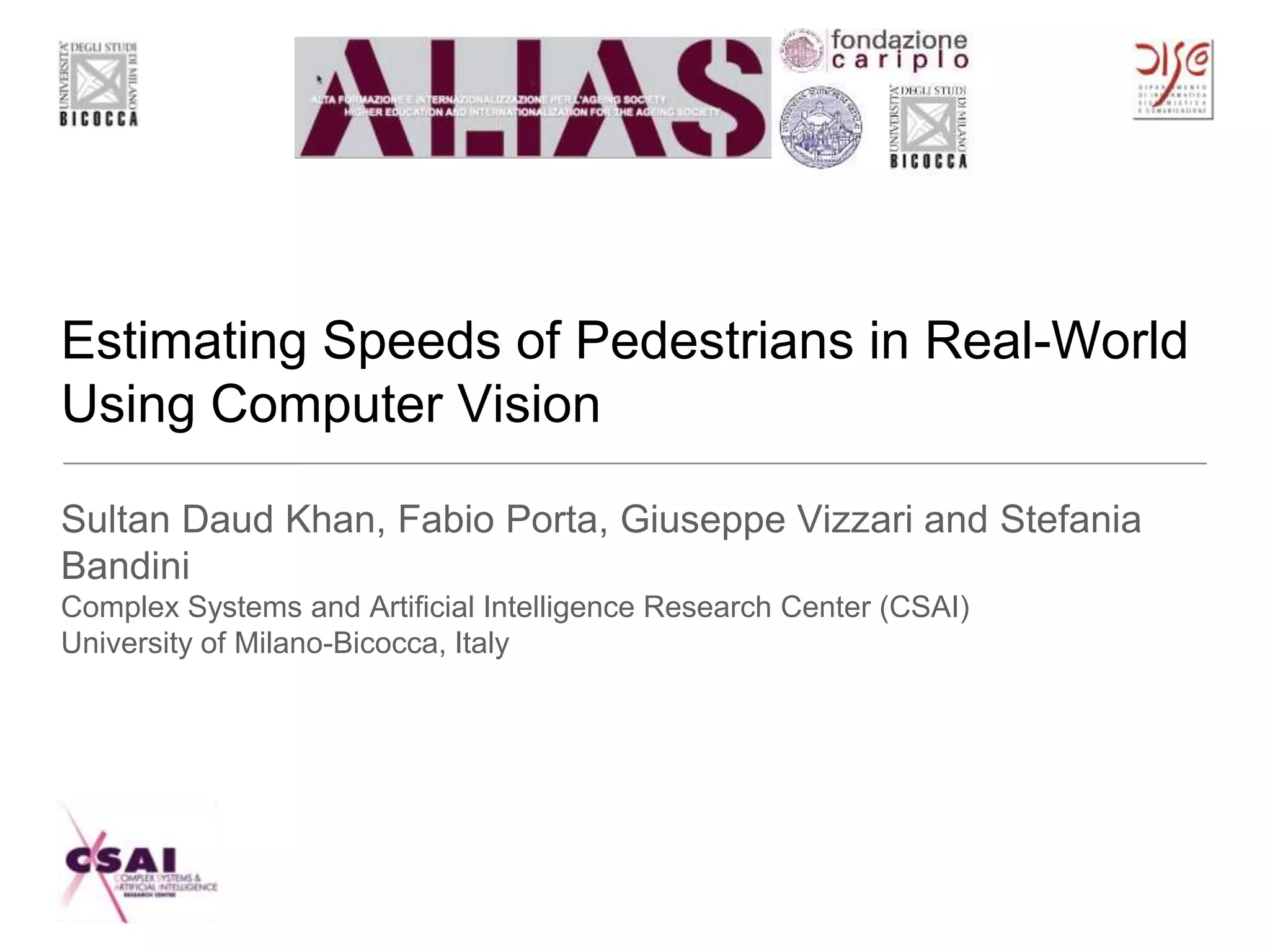 Analysing pedestrian dynamics with computer vision techniques ...