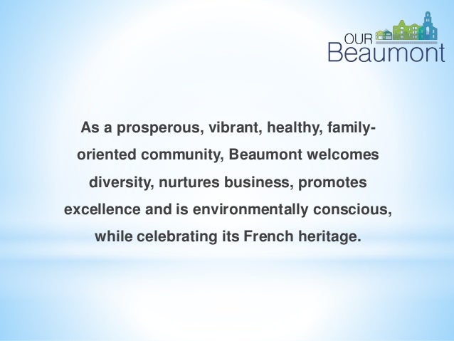 Beaumont Municipal Development and Transportation Master Plan Vision ...