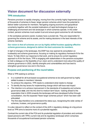 Vision.pdf TPR document on trusteeship and governance | PDF