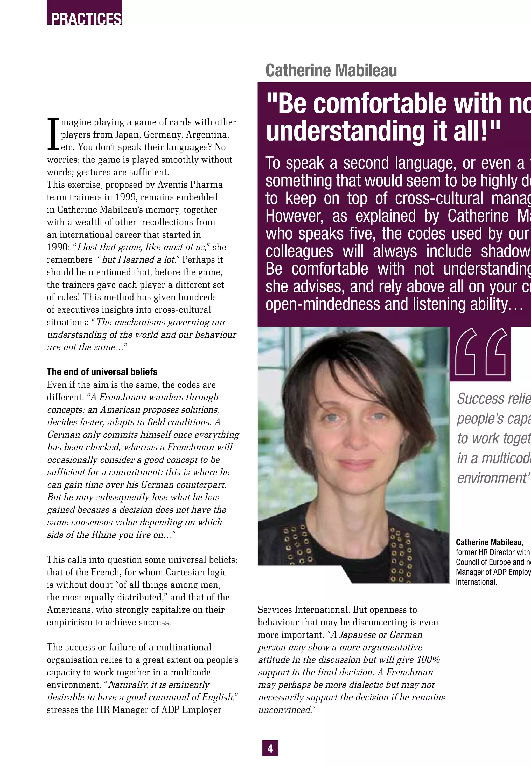 ADP Europe at Work - A Vision on Cultural Diversity | PDF
