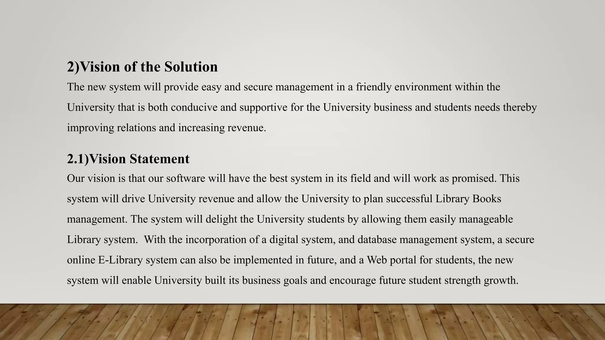 Vision and Scope Document For Library Management System | PPTX
