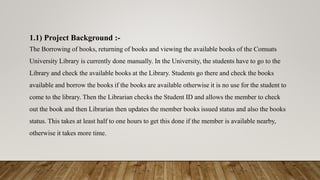 Vision and Scope Document For Library Management System | PPTX