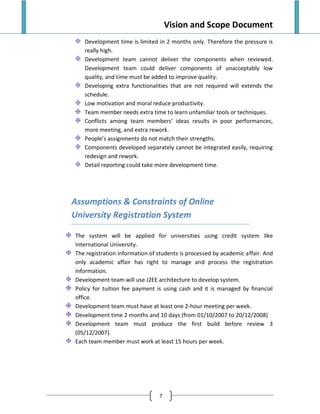 Vision And Scope Document | PPT