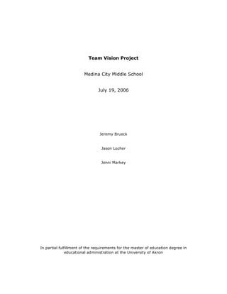 Vision Implementation Plan | PDF