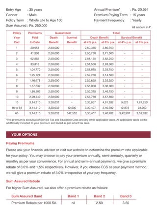 Vision life-income-plan-08-01-13 | PDF