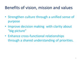 Vision,mission,values and culture ver 1.0 | PPTX