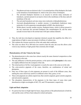 Guyton's Physiology - Vision & Eye Physiology | PDF