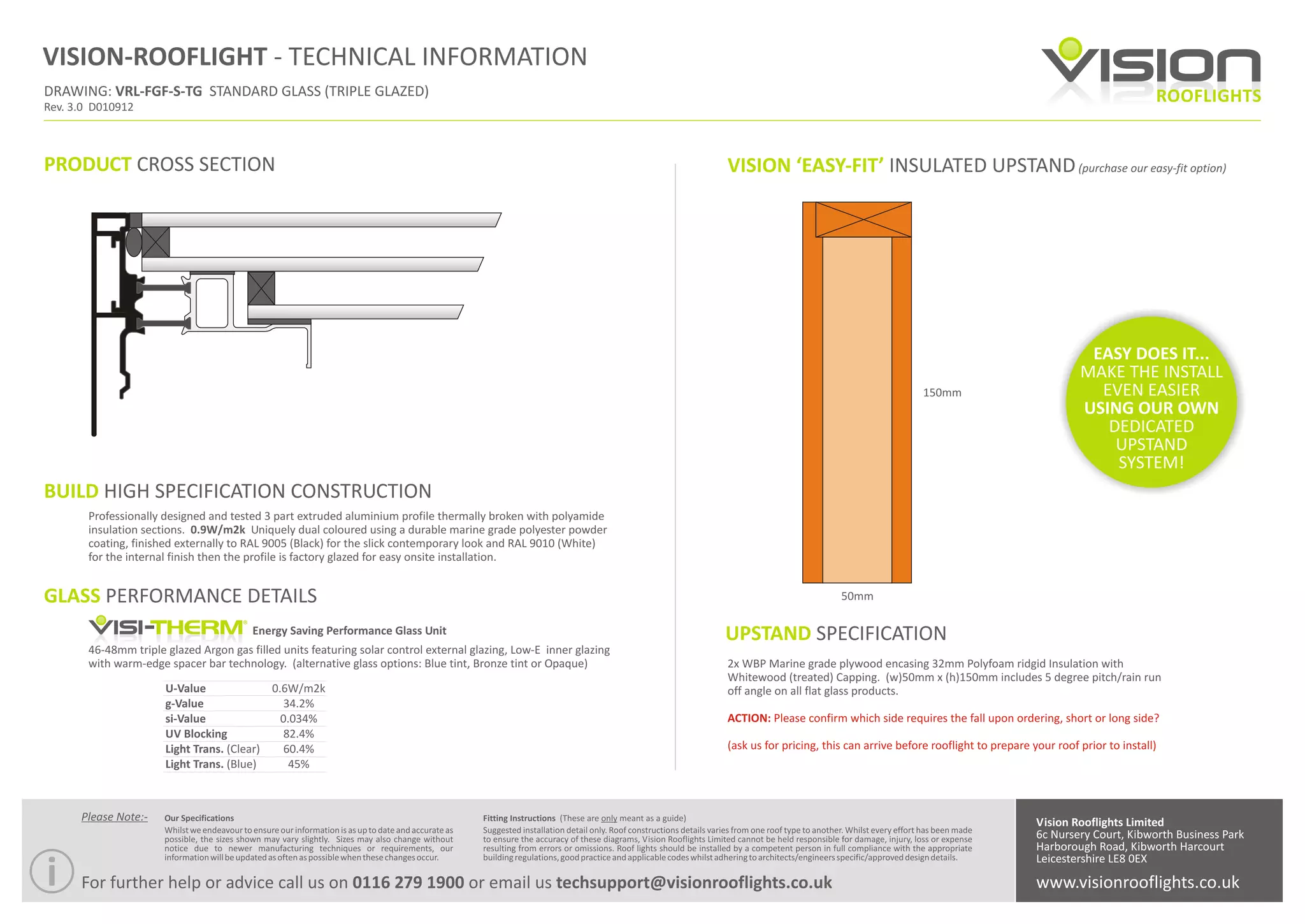 Vision rooflight (triple glazed) | PDF