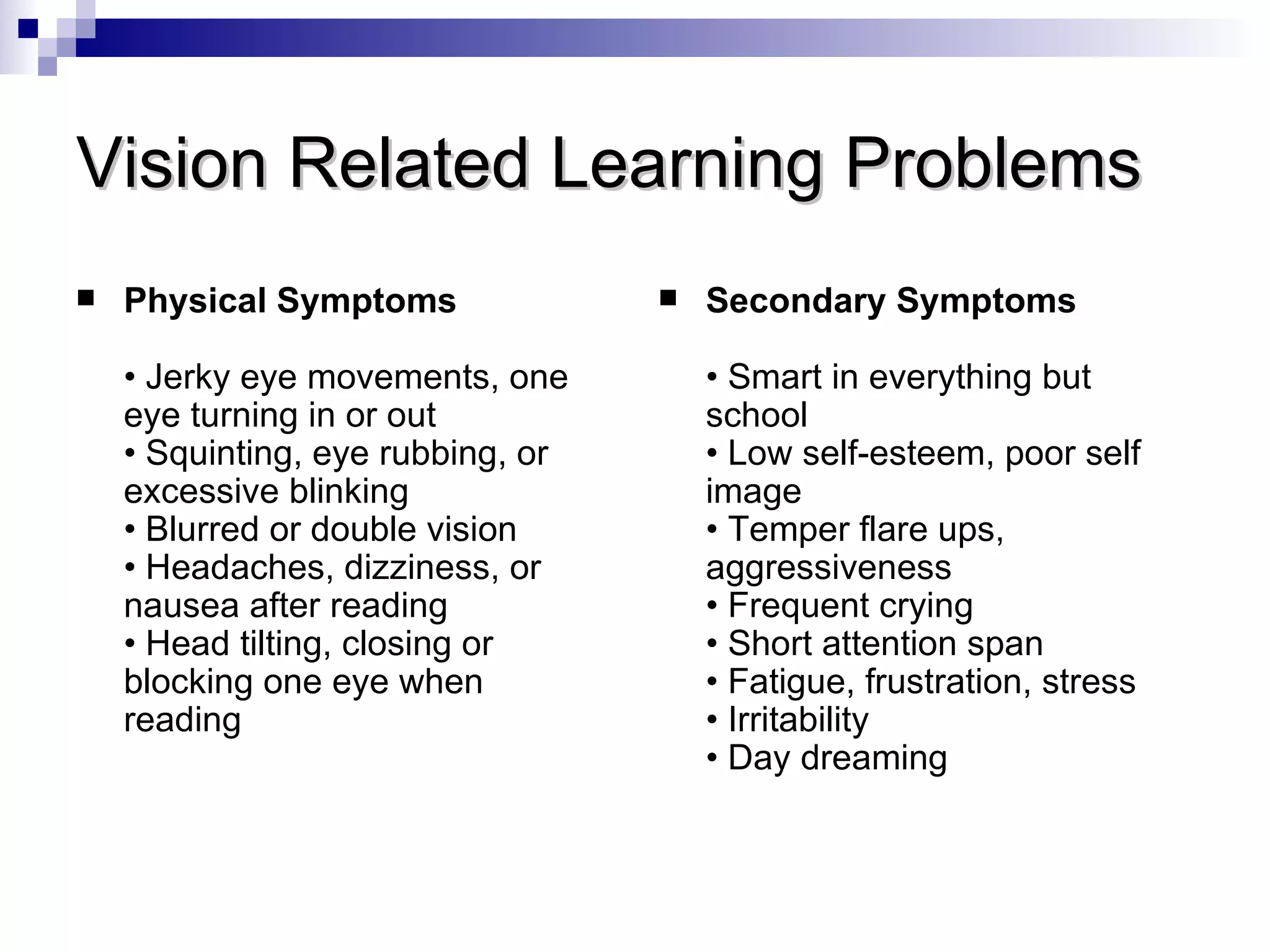 vision therapy | PPT
