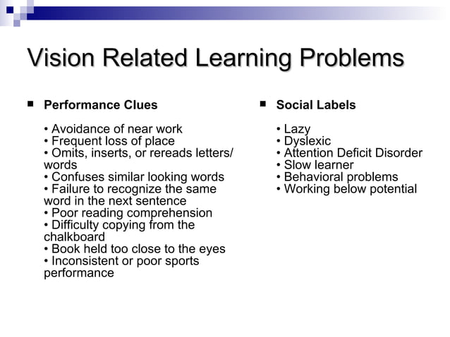 vision therapy | PPT