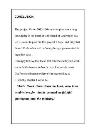 Vision 2015 - 100 churches | PDF