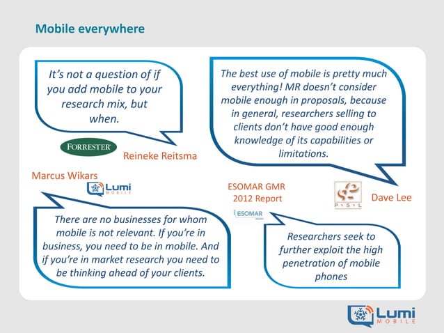 Vision 2030 - How mobile market research will fit in for stakeholders ...