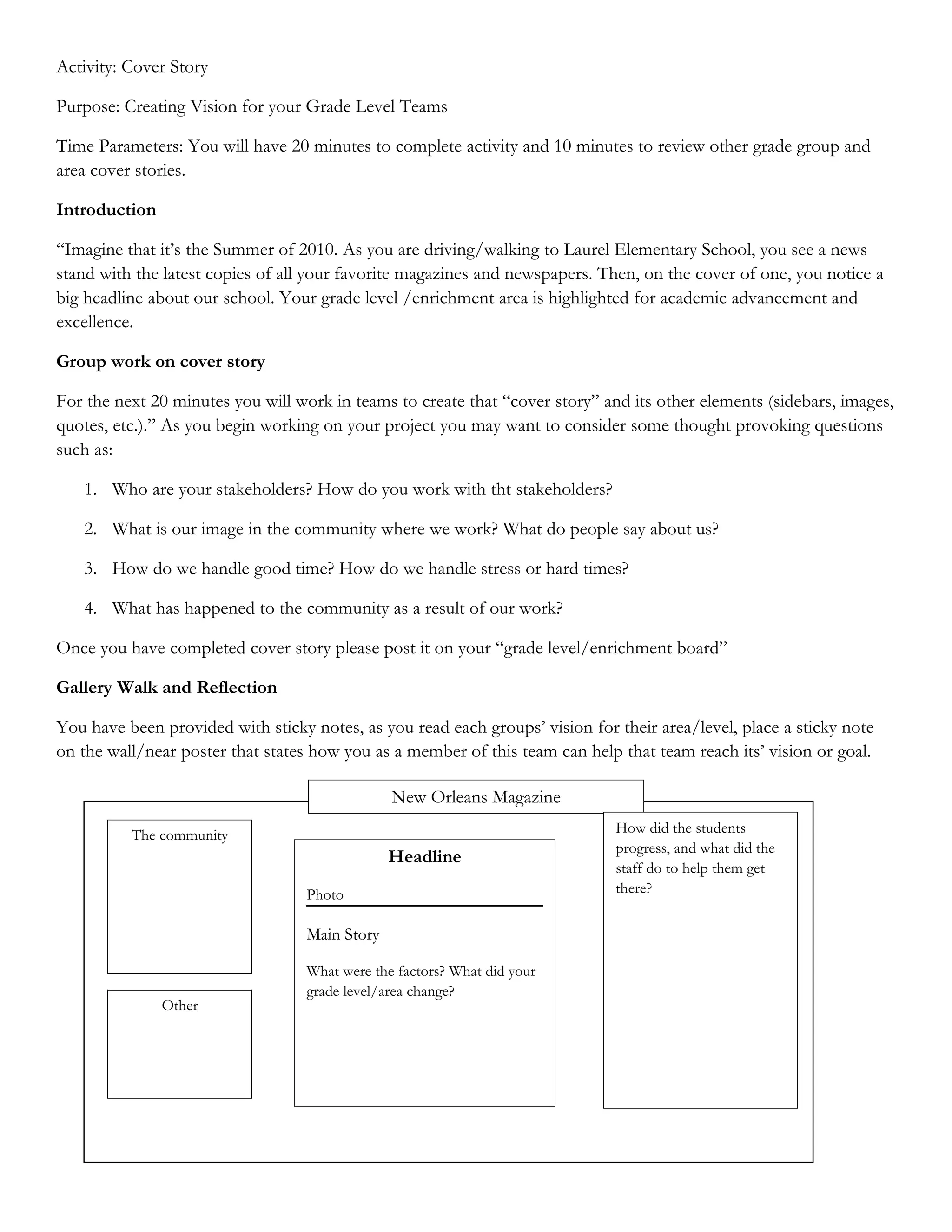 Vision activity | DOC