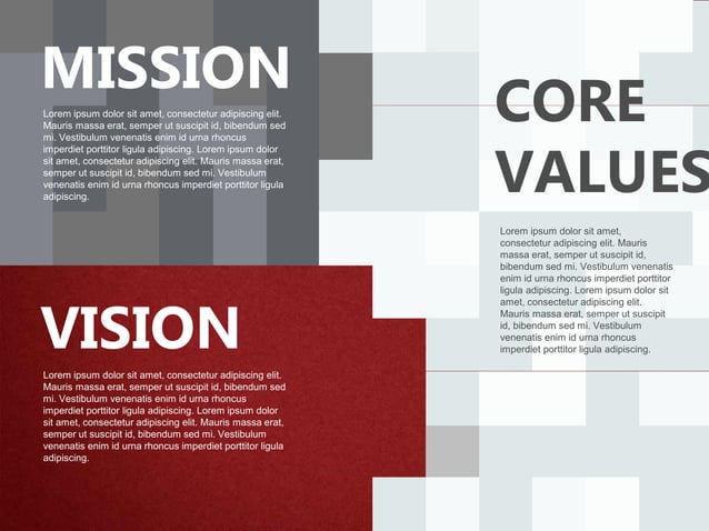 Mission, Vision and Core Values Diagram (for PowerPoint and Google ...