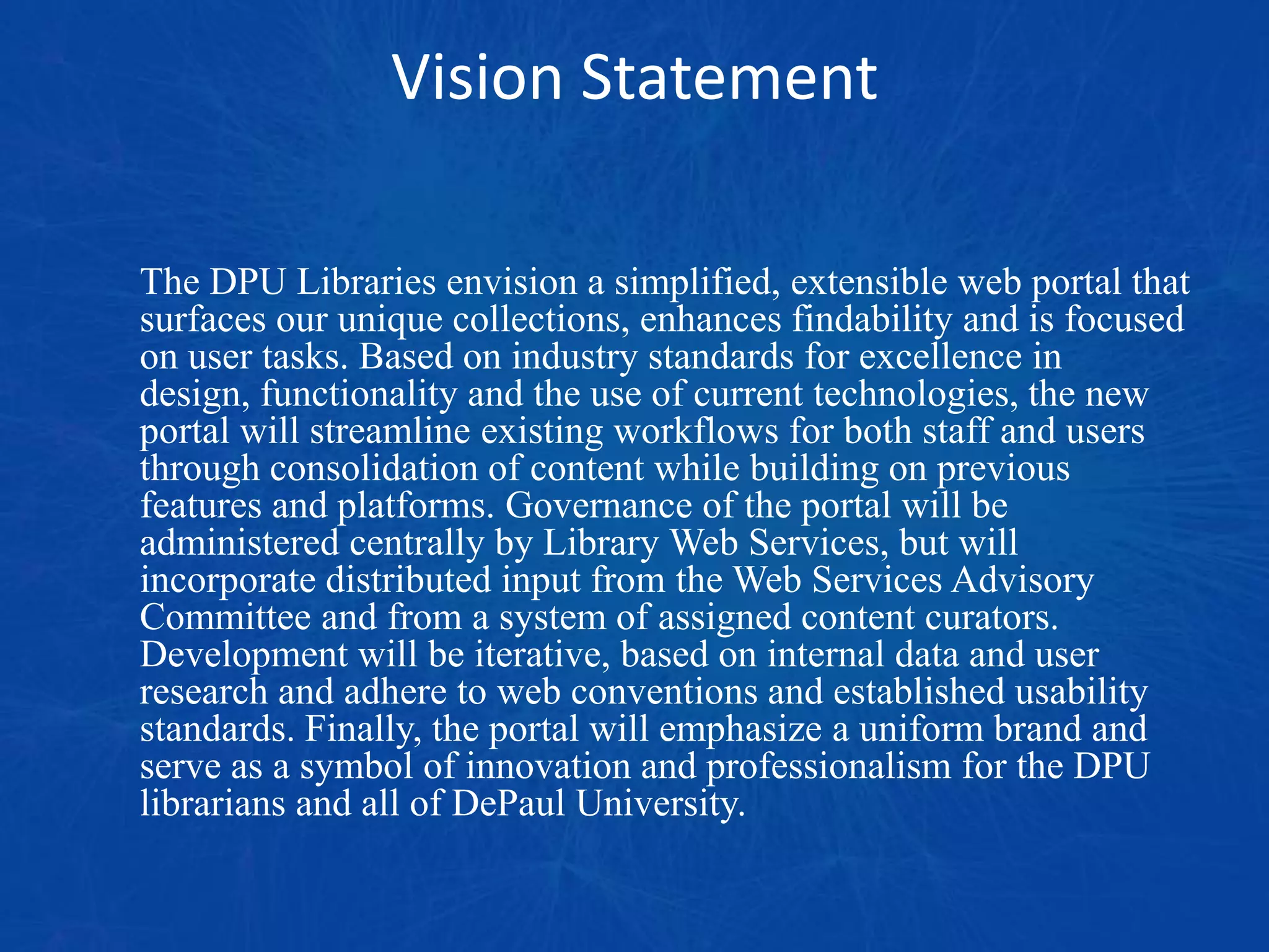Vision and design principles for site | PPT