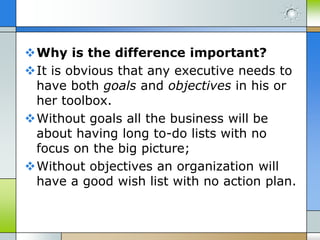 Vision and goals vs strategy map and objectives | PPT