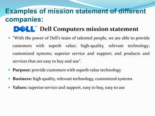 Vision and mission of companies | PPTX