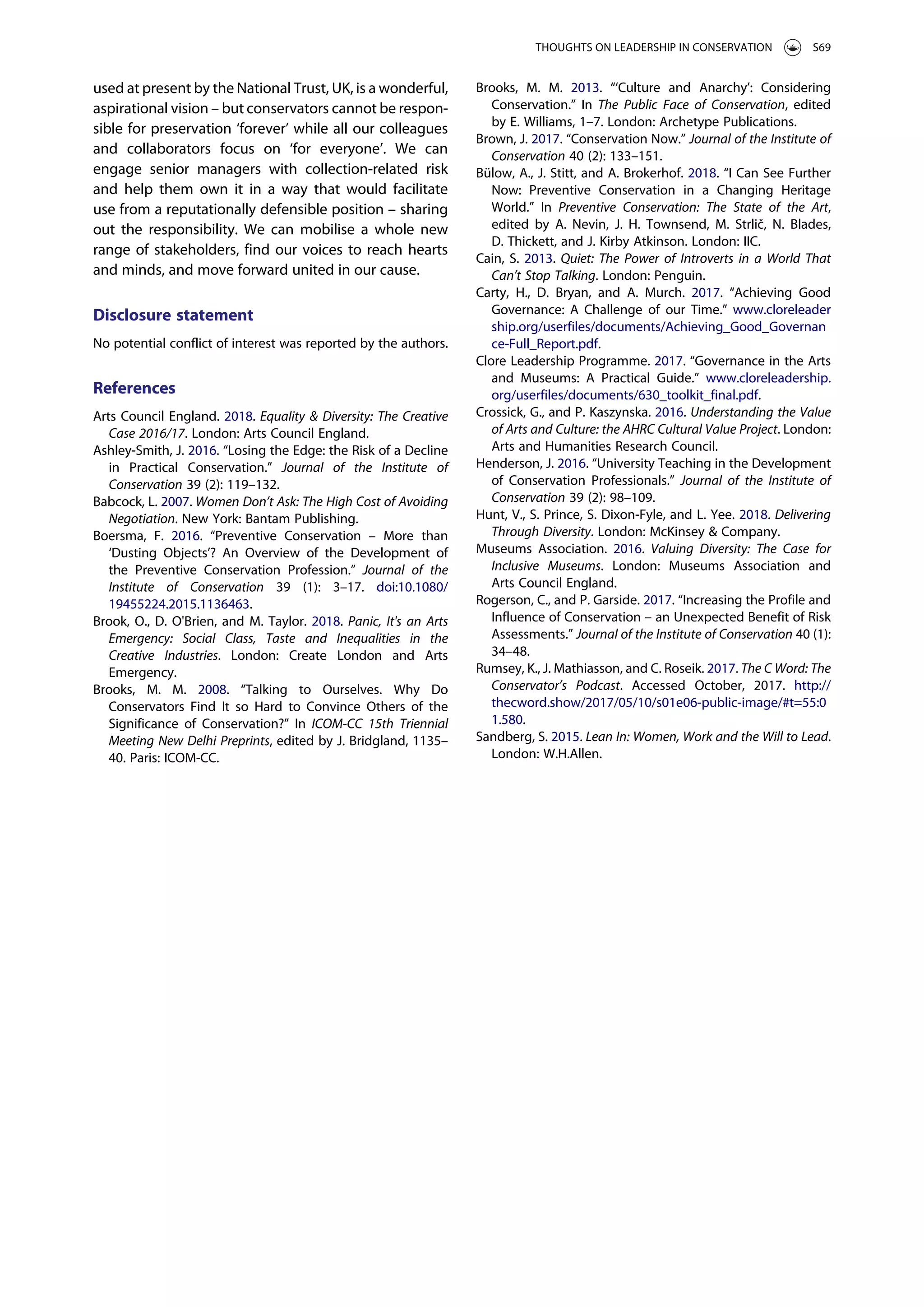 Vision and vulnerability thoughts on leadership and conservation | PDF