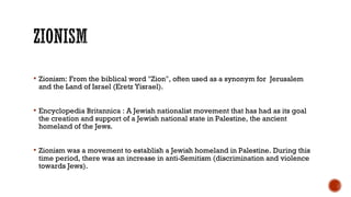 Zionist | PPT
