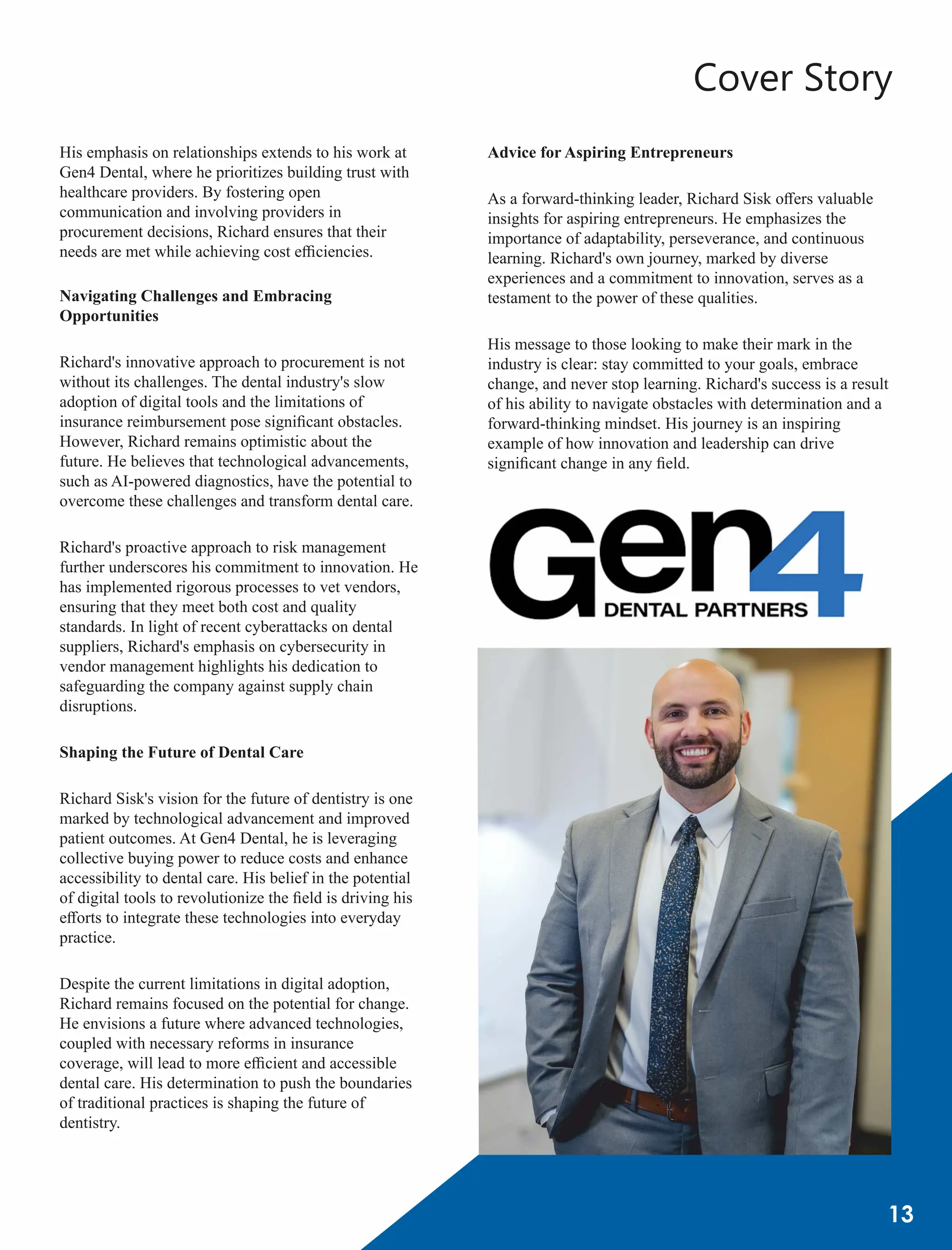Richard Sisk: Revolutionizing Dental Care Through Digital Innovation | PDF