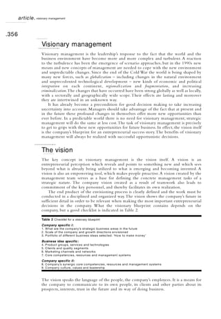 Visionary management | PDF