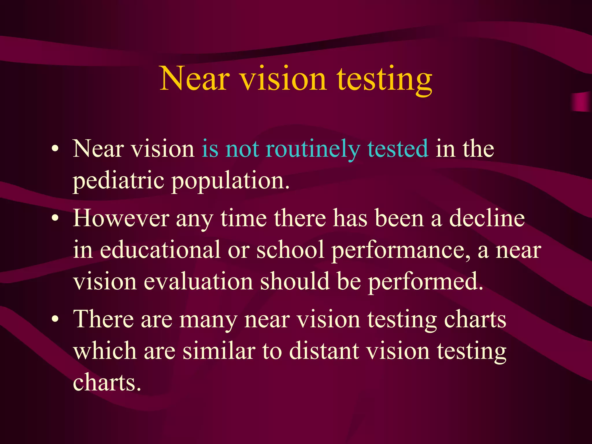Vision assessment of the pediatric patients | PPSX