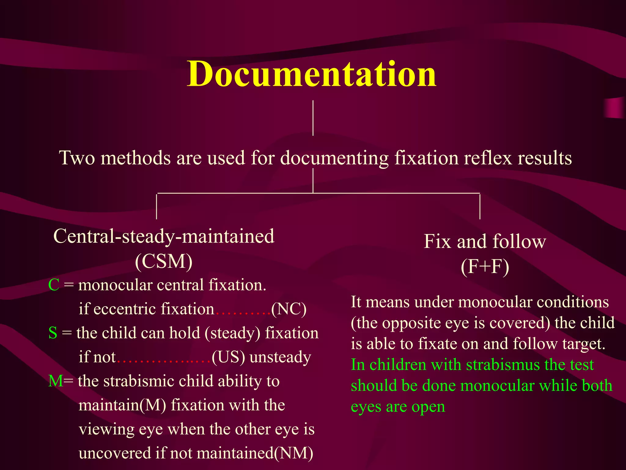 Vision assessment of the pediatric patients | PPSX