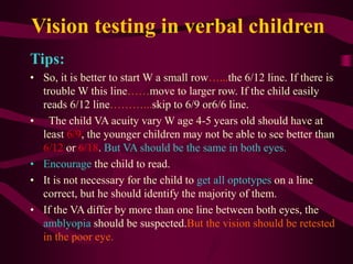 Vision assessment of the pediatric patients | PPSX