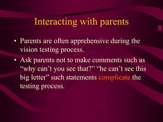 Vision assessment of the pediatric patients | PPSX