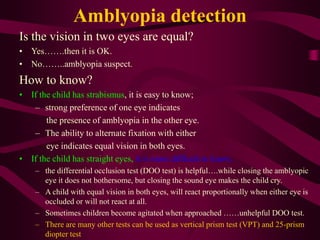 Vision assessment of the pediatric patients | PPSX