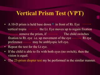 Vision assessment of the pediatric patients | PPSX