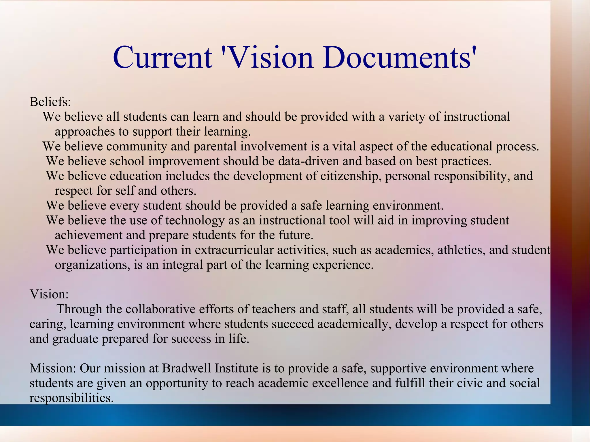Vision documents | PPT