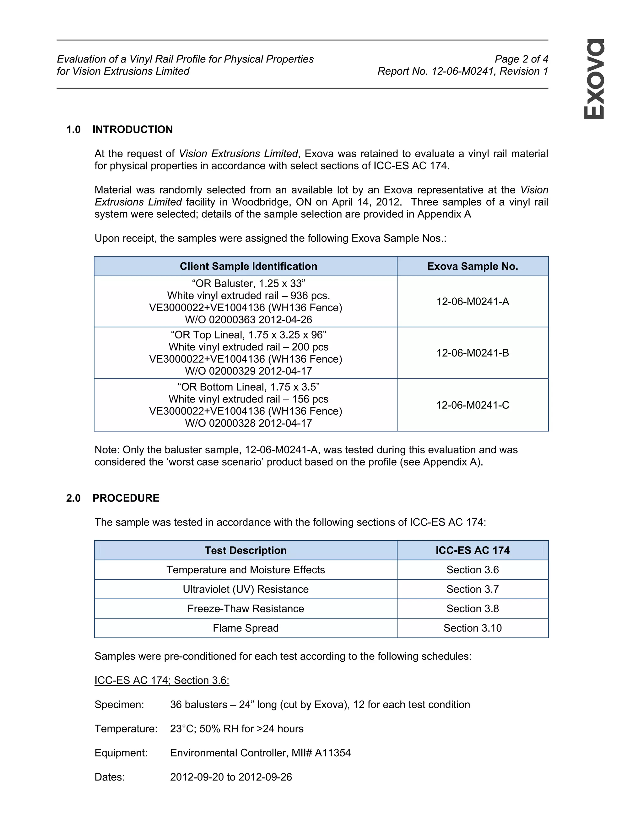 Vision Extrusions - Exova Report | PDF