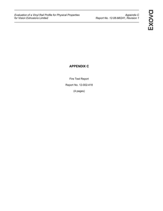 Vision Extrusions - Exova Report | PDF