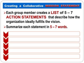 Vision and Mission Statements: Keys to Collaboration | PDF ...