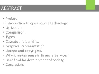 Open source technologies | PPTX