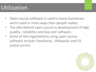 Open source technologies | PPTX