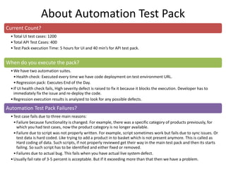 Automation Testing Project and Framework Details | PPT