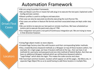 Automation Testing Project and Framework Details | PPT
